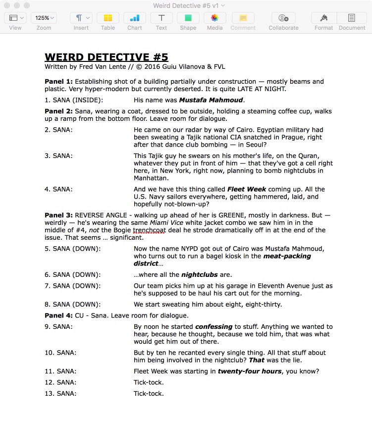 Fred Van Lente How I Write Comix